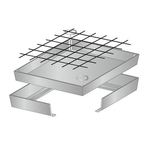 Floor access hatch - BVA - Gorter - square / rectangular / galvanized steel
