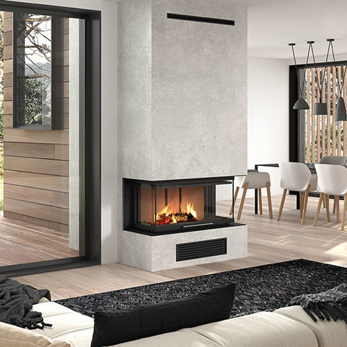 3-sided fireplace insert - Three Sides Serie G - ROCAL - wood-burning ...