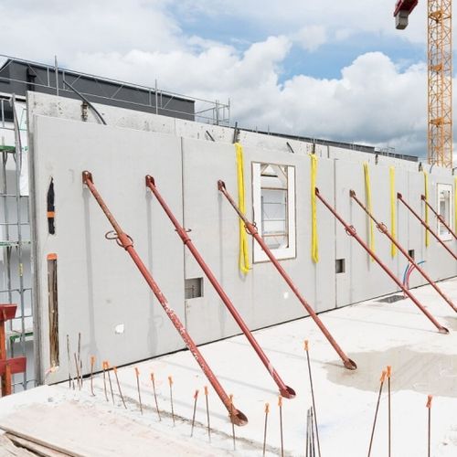 Precast concrete precast double wall - ISOLÉ - RECTOR - with ...