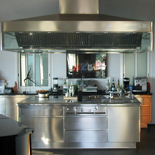 Contemporary kitchen - SUR MESURE - FRANCE INOX INDUSTRIE - stainless ...