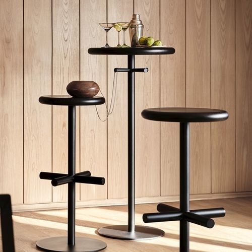 Contemporary high bar table - OXO - Blå Station - solid wood ...