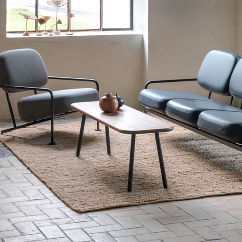 Contemporary coffee table - KAFFE - Blå Station - oak / solid wood / MDF