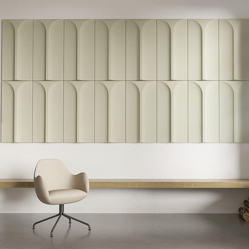 Acoustic wall panel - ARC - Blå Station - PET / polyester / rectangular