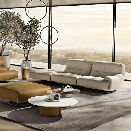 Modular sofa - Swing - maxdivani - contemporary / fabric / leather
