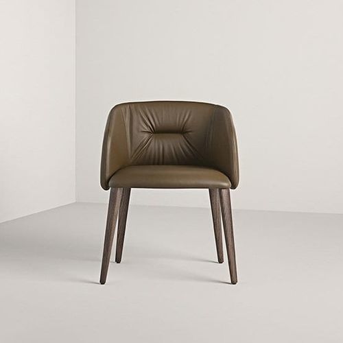 Contemporary chair - SOFY - Frag - fabric / leather / ash base