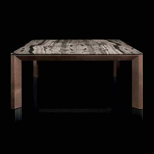 Contemporary table - SOPRANO - Henge - marble / granite / solid wood