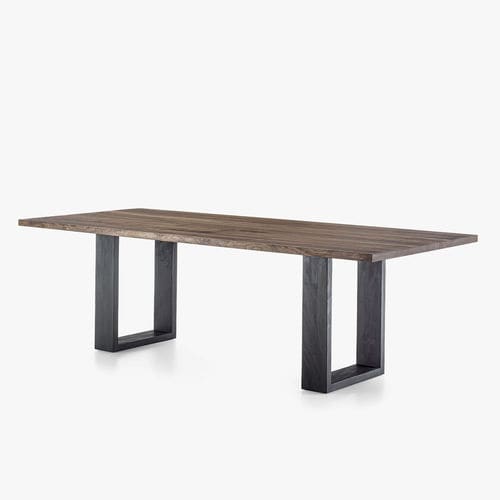 Contemporary table - REWOOD EMPTY - RIVA 1920 - solid wood / solid wood base / rectangular