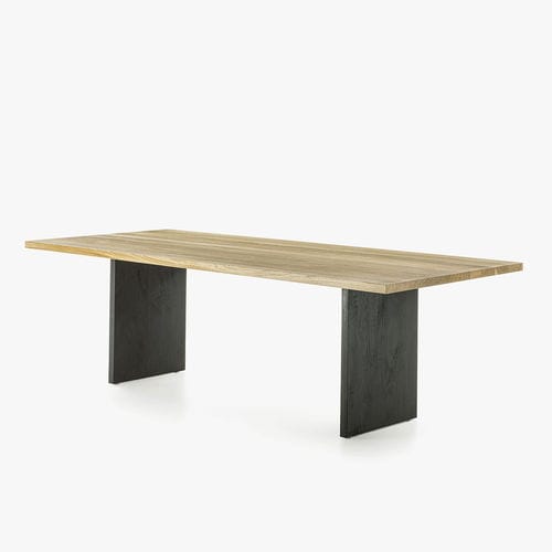Contemporary table - REWOOD FULL - RIVA 1920 - solid wood / solid wood ...