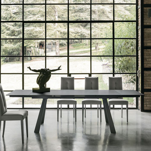 Contemporary table - PONENTE 180 - Target Point - tempered glass ...