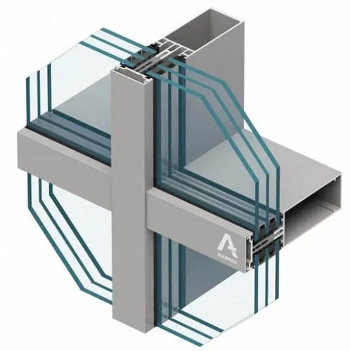 Unitized system curtain wall - MB-MT50N - Aluprof S.A - aluminum and ...