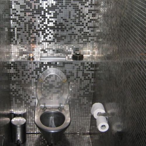 Stainless steel mosaic tile - SQUARE HL - The Inox in Color - satin ...