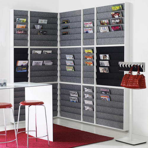 Wall-mounted brochures rack - RIDÅ - KARL ANDERSSON - wooden / commercial