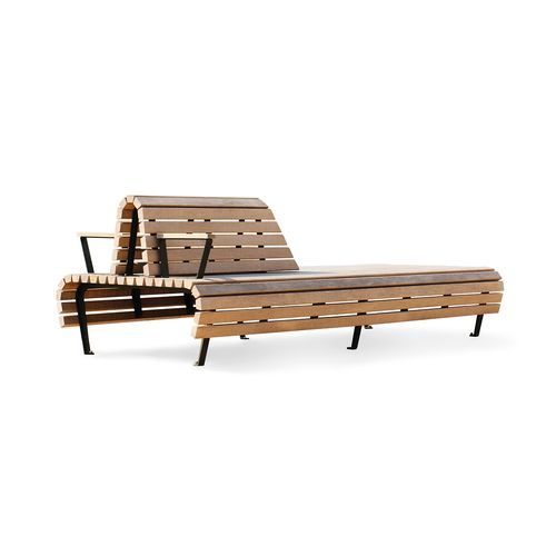 Contemporary public bench - Riddarholmen - NOLA INDUSTRIER - oak ...