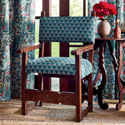 Upholstery fabric - RIDGE WEAVE - Thibaut - geometric pattern / cotton ...