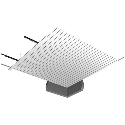 Aluminum suspended ceiling - TYPE U - Plafometal - steel / strip / indoor