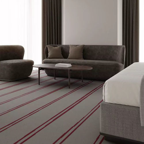 Tufted carpet - SHE LB2 - EGE CARPETS - wool / striped / beige