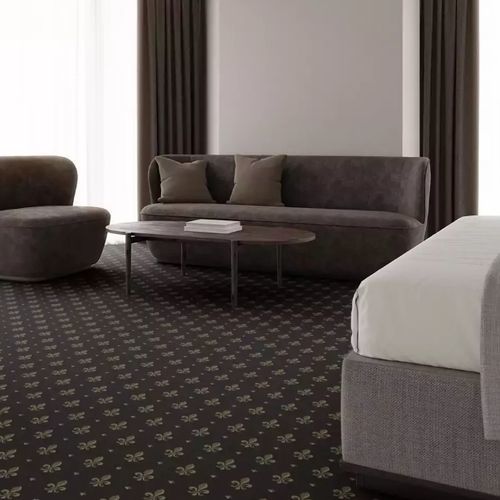 Tufted carpet - REX - EGE CARPETS - polyamide / damask / red