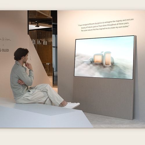 Smart TV - Easel - LG Electronics - frame / OLED / 65"