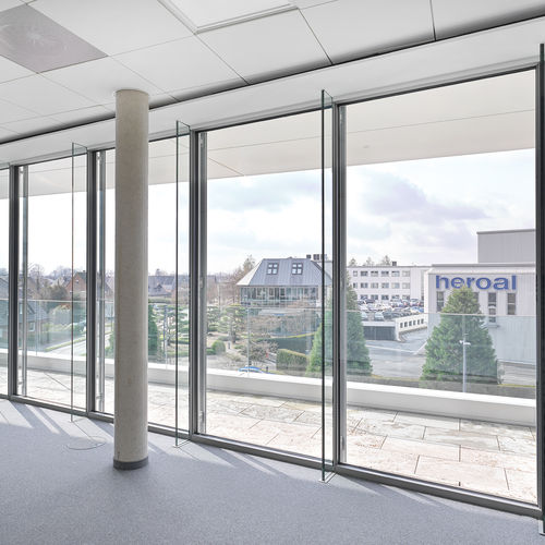 Panel curtain wall - C 50 GD - heroal - aluminum and glass