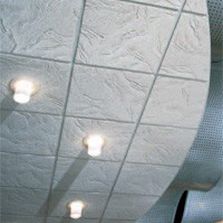 Mineral fiber suspended ceiling - SANDRIFT™ - USG - tile / panel / for ...