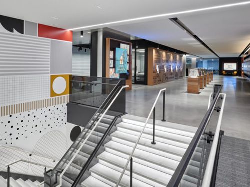 Mineral fiber suspended ceiling - HALCYON™ LOGIX™ - USG - fiberglass ...