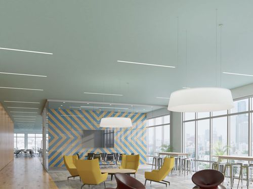 Mineral fiber suspended ceiling - HALCYON™ LOGIX™ - USG - fiberglass ...