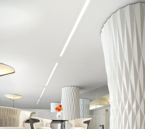 Mineral fiber suspended ceiling - HALCYON™ LOGIX™ - USG - fiberglass ...