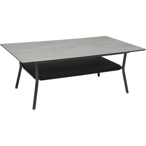 Contemporary coffee table - GRETA - STERN MOEBEL - HPL / aluminum base / rectangular