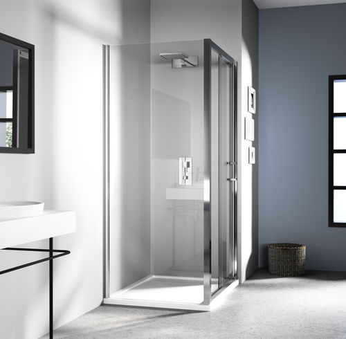 Swing shower screen - X-FIJO BESPOKE - Mundilite - fixed / reversible ...