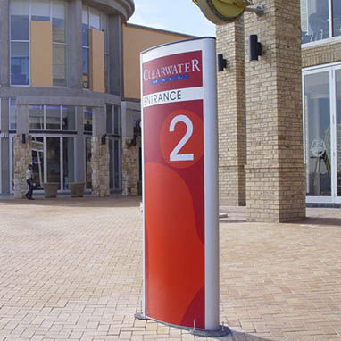 Floor-mounted signboard - Vista Light - Vista System - aluminum ...