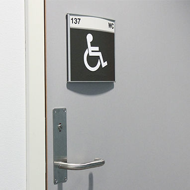 Door door pictogram - Vista System - walk-in / aluminum / orientation