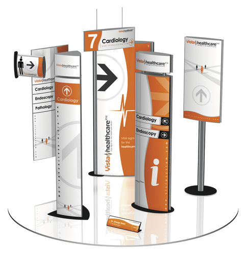 Curved signage plate - WFP60 - Vista System - orientation / for door ...