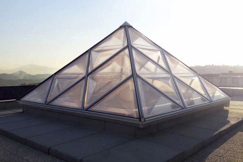 Skylight with skylight frame - RIBBED PYRAMIDS - CAODURO - aluminium ...