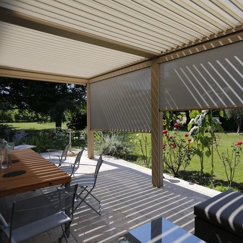 Wall-mounted pergola - CospiBio - COSPICON SA - aluminum / with mobile ...