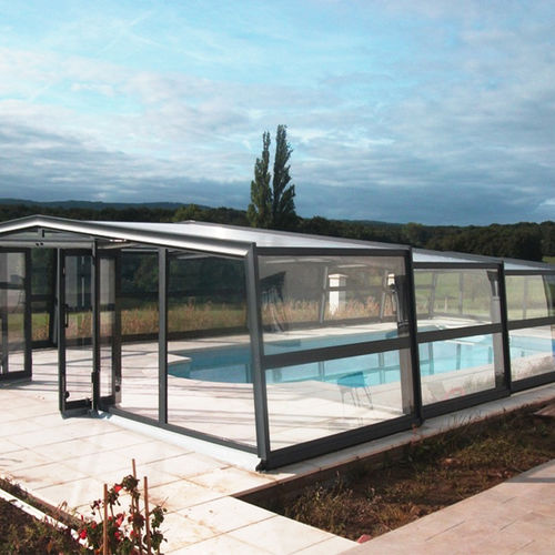 Mid-high swimming pool enclosure - Azenco Groupe - telescopic ...
