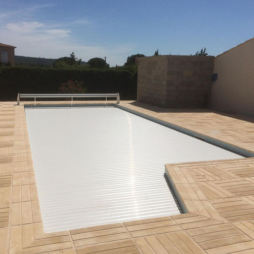 Slatted swimming pool cover - Azenco Groupe - automatic / security ...
