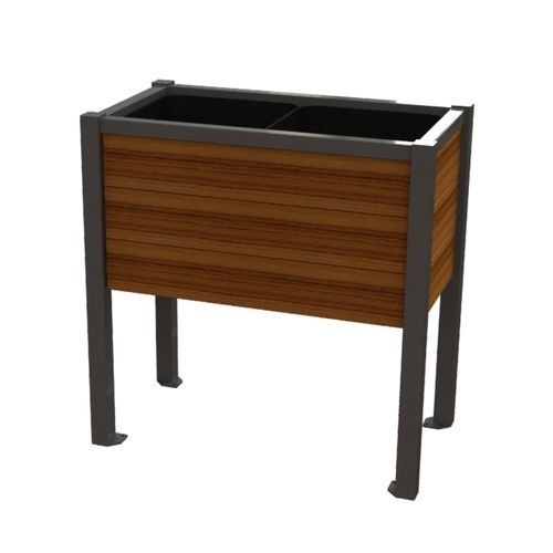 Ipe planter - MONONA - Madrax/Thomas Steele - recycled plastic ...