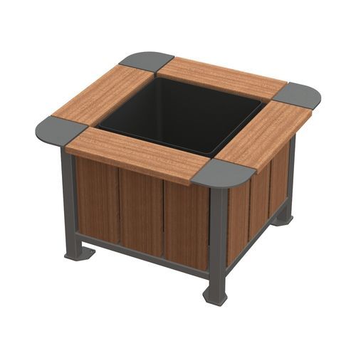 Ipe planter - MONONA - Madrax/Thomas Steele - recycled plastic ...