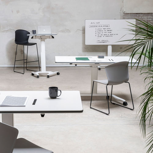 Organic design stool - WHASS - Actiu - plastic / polypropylene base ...