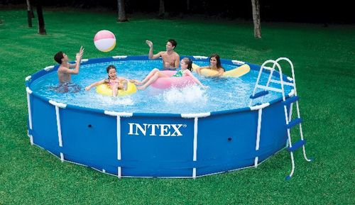 Tubular swimming pool - 28231 - INTEX - outdoor / above-ground / polyester