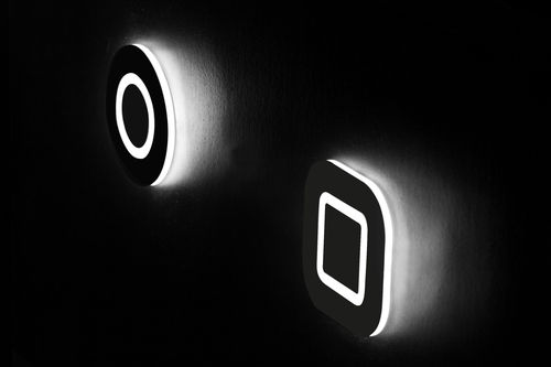 Contemporary wall light - MATRIX ROUND - Orbit NV - indoor / metal / round