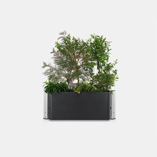 Sheet steel planter - Loco - Bsinergy - rectangular / contemporary ...
