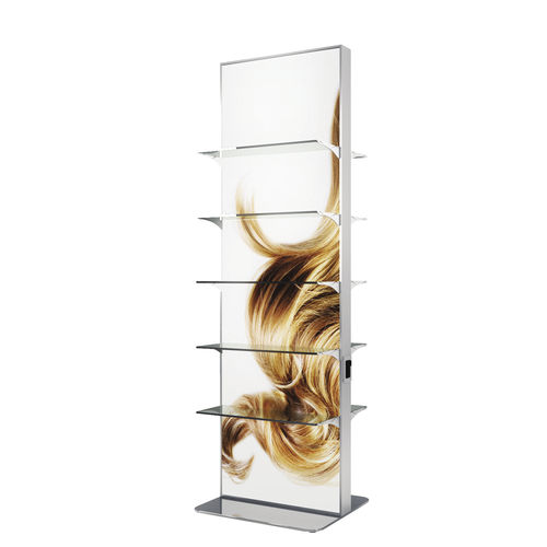 Beauty product display rack - FRAIM EXPO - Pietranera - glass / panel ...