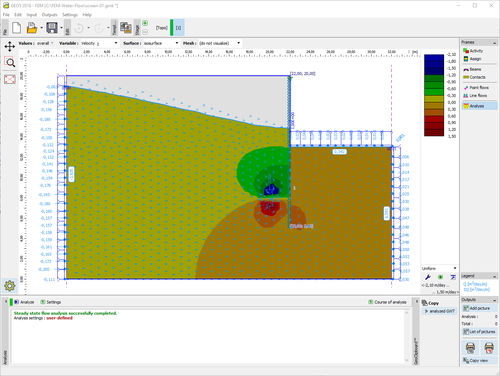Geotechnical calculation software - FEM – WATER FLOW - FINE - hydraulic ...