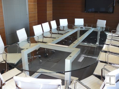 Contemporary conference table - SENDAI - GONZALO DE SALAS - metal ...