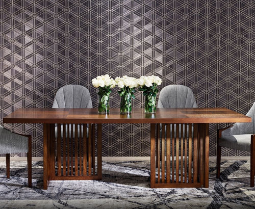 Contemporary dining table - RUMBA 300 - Adriana Hoyos - wooden / wooden ...