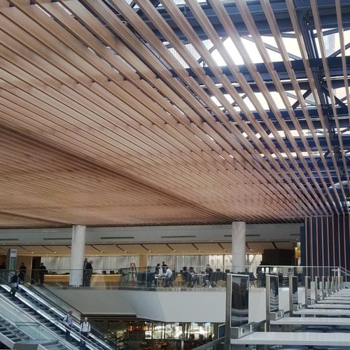 Aluminum solar shading - AEROFOIL FINS - Levolux - steel / extruded ...