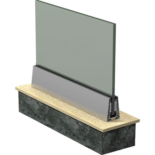 Frameless railing - IRIS B7 - PESPA ALUMIN - aluminum / glass panel ...