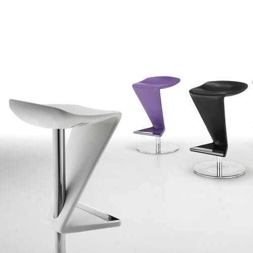 Original design bar stool - ZED : MZD1 - Connection - chromed metal ...