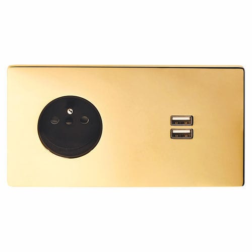Power socket - M - MOD ELEC - USB / double / wall-mounted